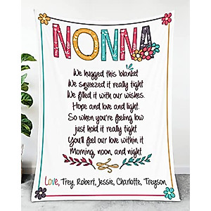 Personalized Nonna Gifts Blanket, Customized Gifts for Nonna, Throw Blanket Nonna Birthday Gifts , Fleece Blanket, Nonna Blanket Throw, Nonna Gifts from Grandkids, Nonna Gifts for Grandma.