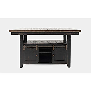 Jofran Madison County Storage Extension Dining Table, 72', Vintage Black