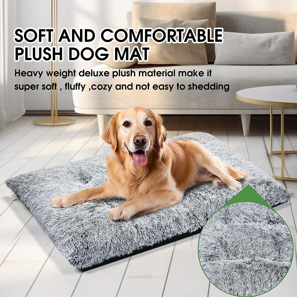 MINGT Dog Bed, Washable Dog Bed for Large Dogs Kennel pad, Anti-Slip Pet Sleeping for Medium Small Dogs Indoor & Outdoor Use (XL(43 x 29 in))