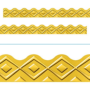 TREND enterprises T-92681 I Love Metal Golden Lines Terrific Trimmers, 39'