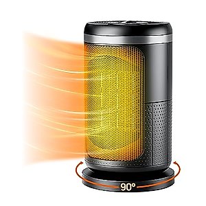 Space Heaters for Indoor Use, 1500W/750W Portable Heater with 90°Oscillation Safe and Quiet Ceramic Heater Fan Electric Heater with Overheat Protection Desk Heater for Bedroom Office Use