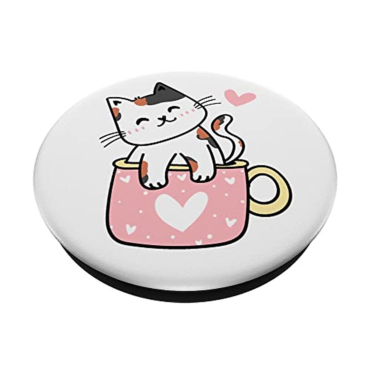 Catpuccino Kawaii Cat Cappuccino Lover PopSockets Swappable PopGrip