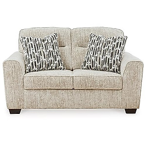 Signature Design by Ashley Lonoke Contemporary Loveseat for Living Room, Beige
