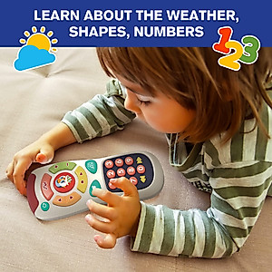 My Remote, My Program – Baby Remote Control Toy for 6 Months Old and Up – 20 Unique Learning Remote Buttons, Plays Baby Music Tunes, Flashing Lights, BPA Free and More