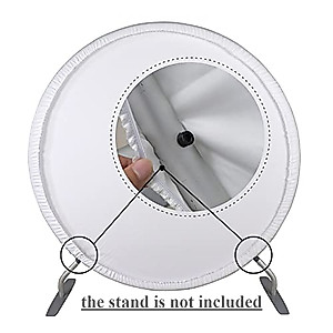 Canessioa 7.2x7.2ft Royal Blue Birthday Round Backdrop Cover Diamonds Chips Golden Glittering Round Backdrop Polyester Kids Adult Birthday Party Photo Shoot Backdrop Cake Table Decoration Banner