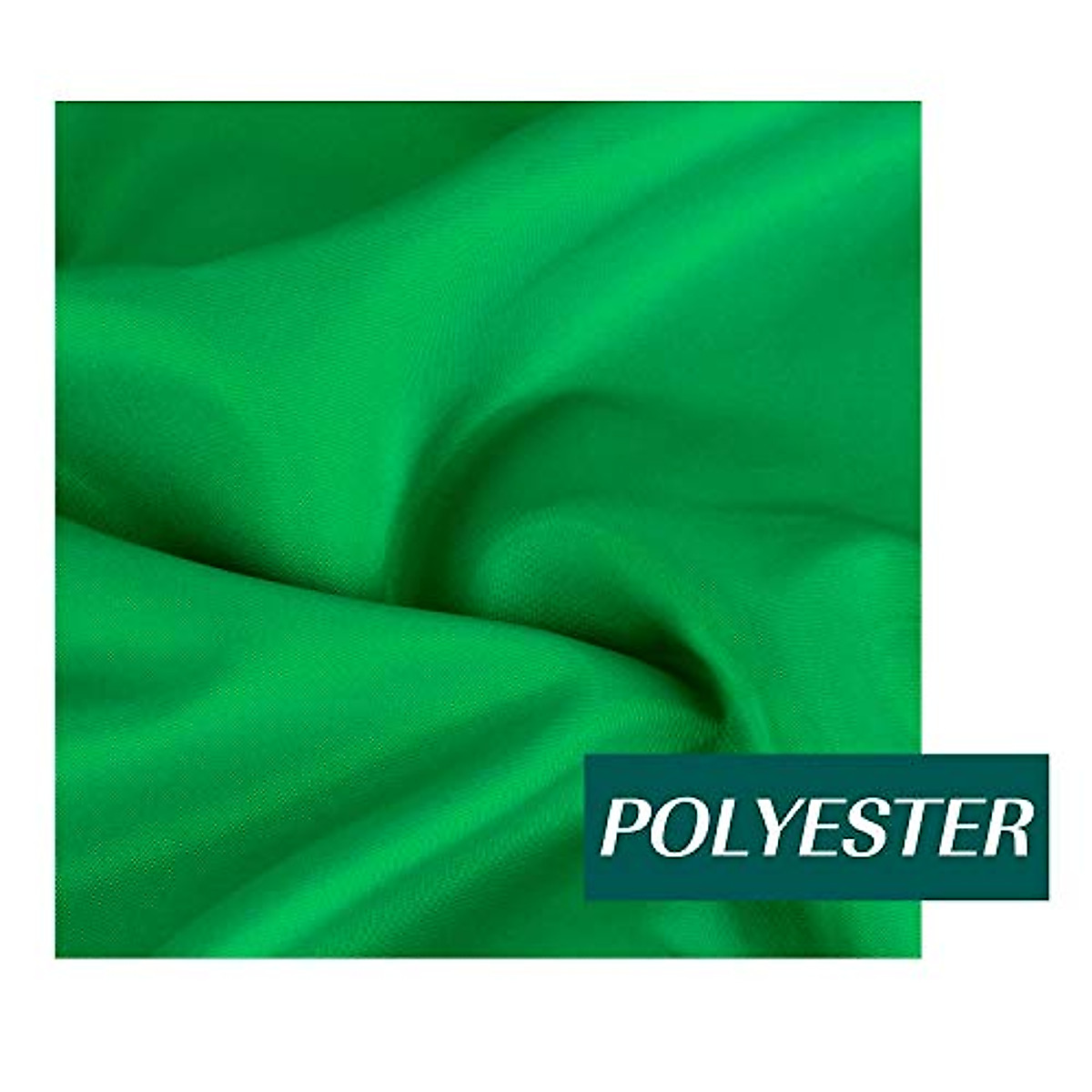Emart 5x7ft Green Screen Backdrop, Polyester Wrinkle-Resistant Curtain Fabric, Chroma-Key greenscreen Cloth Sheet for Zoom, Including 2 Spring Clamps Suitable for Photoshoot, Interview, Live Stream