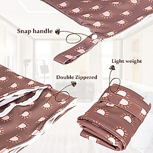 MOMIGO 2 pcs/set Wet Dry Bags for Baby Cloth Diapers - Reusable, Washable for Stroller, Diapers, Toiletries, Travel Bags, Beach, Pool, Gym Bag with Two Zippered Pockets 11.8 * 15.7 inch (Orange)