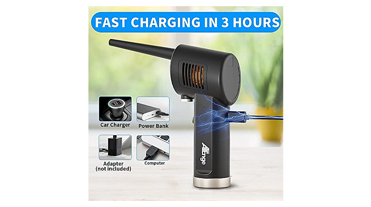 Powerful Cordless Air Duster - 33000 RPM Cleaning Tool