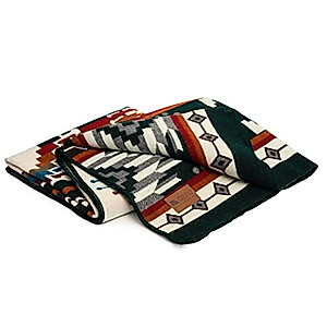 QISU Wool Blanket Throw | Large, Beautiful, Warm, Variegated, Handmade in Ecuador by Local Artisans | 94″ x 78″ | Ultra-Soft, Hypoallergenic, Breathable | Non-Itchy or Scratchy Fabric(Collard Trogon)