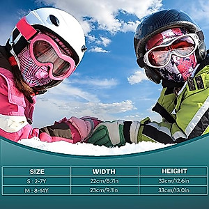 Botack Kids Ski Mask, Winter Warm Breathable Balaclava Face Mask for Boys Girls Snowboarding Snow Sports