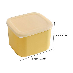Cabilock Cheese Storage Containers with Lid, Reusable Plastic Slice Holder Airtight Cheese Box, Sealed Food Storage Container, Fruit Vegetable Organizer Container for Fridge