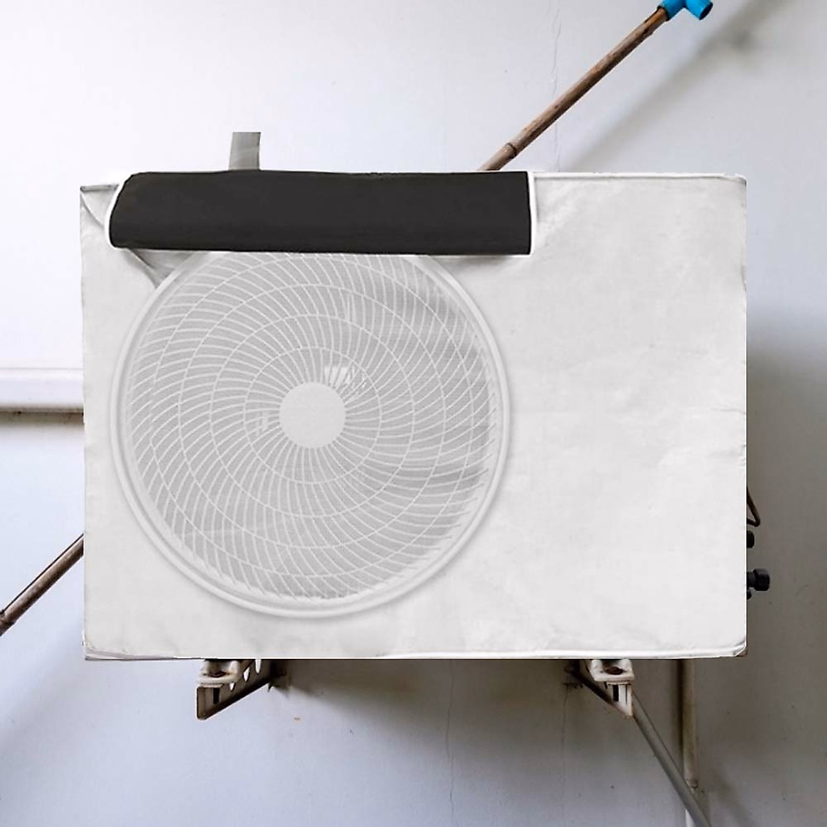LKXHarleya Air Conditioner Covers for Outside Units, 35 x 12 x 24 in Waterproof Dustproof Sun Protection Air Conditioner Cover with Vent Hole for 2P AC Units