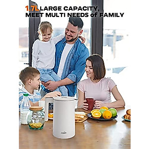 JOYHILL Electric Kettle Temperature Control,6 Variable Temperature Tea Kettle, Stainless Steel Interior 12 Hours Keep Warm,1500W Hot Water Boiler with STRIX Thermostat and Boil-Dry Protection,White