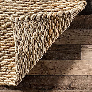 nuLOOM Hailey Hand Woven Jute Area Rug, 8x10, Natural
