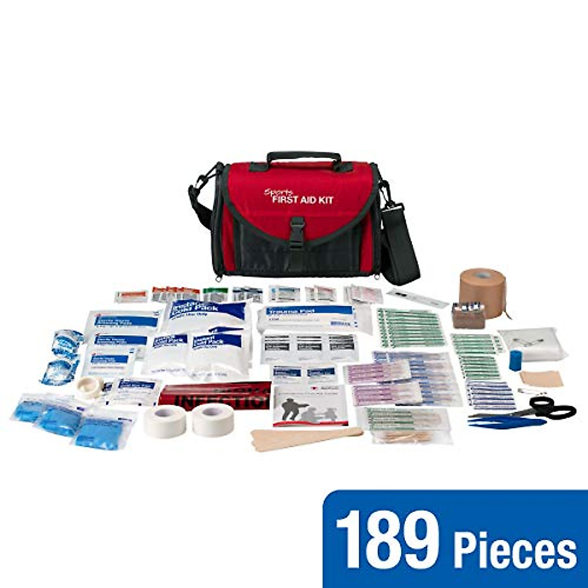 189 Piece Coaches First Aid Kit, Duffle Bag