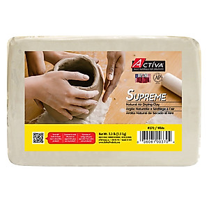 ACTIVA Supreme Artist's Air-Dry Modelling, 3.3 pounds, White Clay