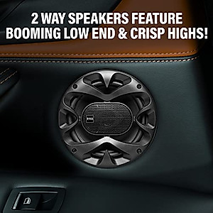 BOSS Audio Systems CH6520B Chaos Series 6.5 Inch Car Stereo Door Speakers - 250 Watts Max, 2 Way, Full Range Audio, 1 Inch Tweeter, Coaxial, Sold in Pairs