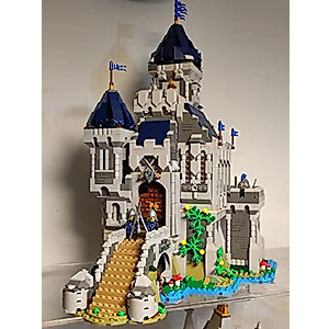 Street View Series MOC-101775 Medieval Castle MOC European Medieval Black Falcon Knight's Castle Assembled Building Blocks Educational Toy Set Compatible with L-e-g-o（3284PCS）