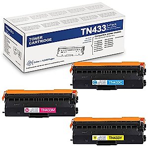 Van Enterprises 3 Pack Color TN433 TN433C TN433M TN433Y (1C+1M+1Y) Compatible Toner Cartridge Replacement for Brother HL-L8260CDW L8360CDW L9310CDWTT DCP-L8410CDW MFC-L8610CDW Printer Ink Cartridge