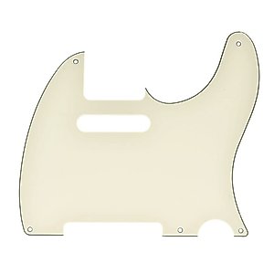 KAISH American Vintage 5 Hole Tele Pickguard TL Guitar Pick Guard Scratch Plate for Tele/Telecaster Aged White 3 Ply