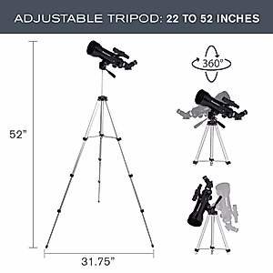 Celestron - 70mm Travel Scope - Portable Refractor Telescope - Fully-Coated Glass Optics - Ideal Telescope for Beginners - BONUS Astronomy Software Package