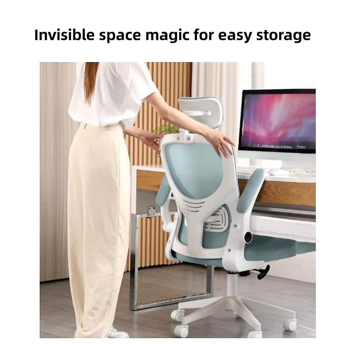 Office Chair Computer Chair Household Long Sitting Learning Chair Swivel Chair Lifting Backrest Conference Chair Ergonomic Chair (Black)