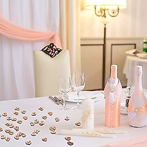 1000 Pieces Rustic Wedding Wood Heart Confetti Rustic Valentine Day Table Decorations Rustic Small Mr Mrs Love Wood Decoration Christmas Gift for Rustic Wedding Party Table Decor (Romantic Style)