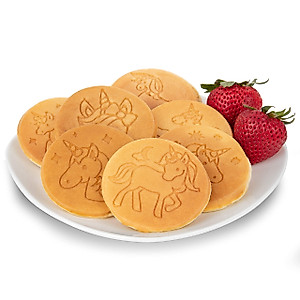 Unicorn Mini Pancake Pan - Make 7 Unique Flapjack Unicorns, Nonstick Pan Cake Maker Griddle for Breakfast Fun & Easy Cleanup, Magical Birthday Treat or Gift for Kids