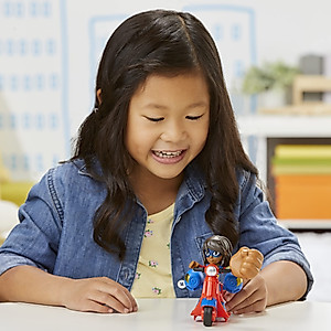 Marvel Spidey and His Amazing Friends Ms.Marvel Action Figure and Embiggen Bike Vehicle, Preschool Toy for Kids Ages 3 and Up