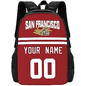 ANTKING San Francisco Backpack Custom any Name and Number Gifts for Men Women Youth