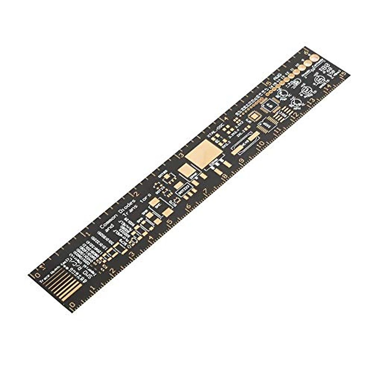 Multifunctional PCB Ruler, Engineering Scale Printed Circuit Board Ruler Measuring Tool 15cm/6.3inch