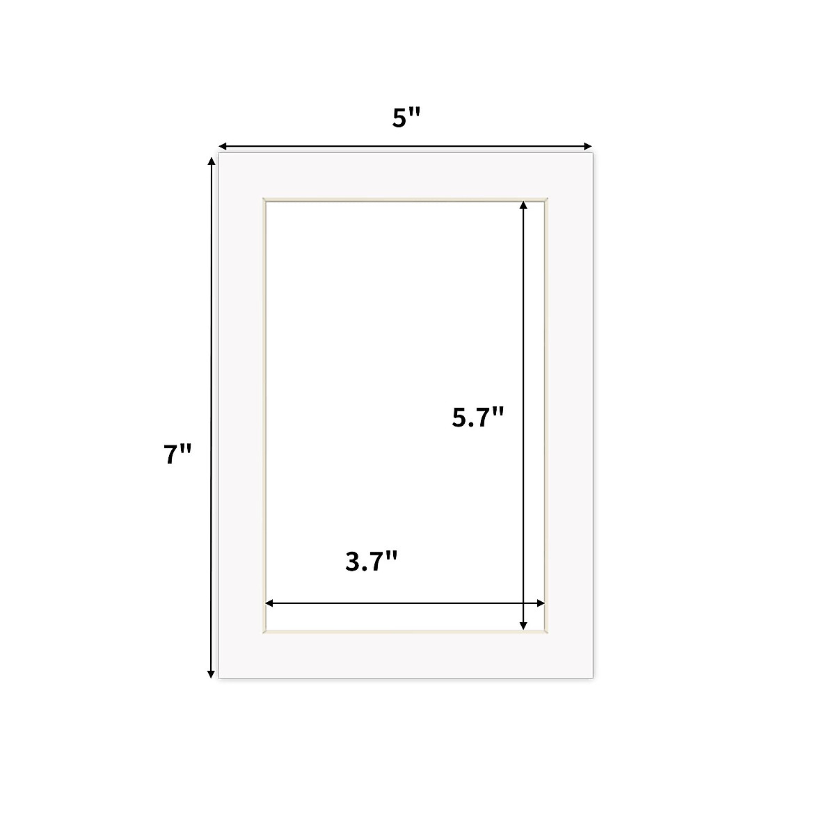 ZBEIVAN 5x7 White Picture Mats with Core Bevel Cut Frame Mattes for 4x6 Pictures- Pack of 12