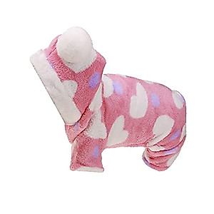 Pet Sweater for Small Dogs Clothing Winter Dog Clothes Fawn Fleece Fleece Jacket for Puppy Cold Weather Coat