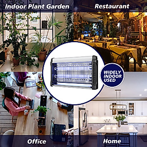 Longchin Indoor Electric Insect Killer & Bug Zapper(20W), Mosquito, Bug, Moth, Fly Killer - Powerful 2800V Grid - 2-Pack Replacement Bulbs Included - for Residential & Commercial Indoor Use Only