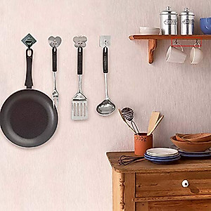 AKOAK Stainless Steel Self-Adhesive Wall Hooks,No Drilling Nail-Free Damage Free,Waterproof Reusable Hooks Great for Home Bathroom Kitchen Refrigerator Door,Pack of 6