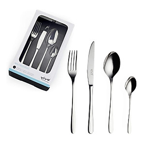 Villeroy & Boch Vivo Group-New Fresh Basic Service, 24 Pieces, Universal Cutlery Set Day Use, 18/10 Stainless Steel, Silver