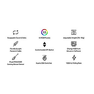 Venatos Swapper Pro - Fully Customizable Gaming Mouse | PixArt PMW3389 | Paracord Cable | 16000 DPI