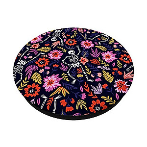 Floral Skeleton Aztec PopSockets PopGrip: Swappable Grip for Phones & Tablets