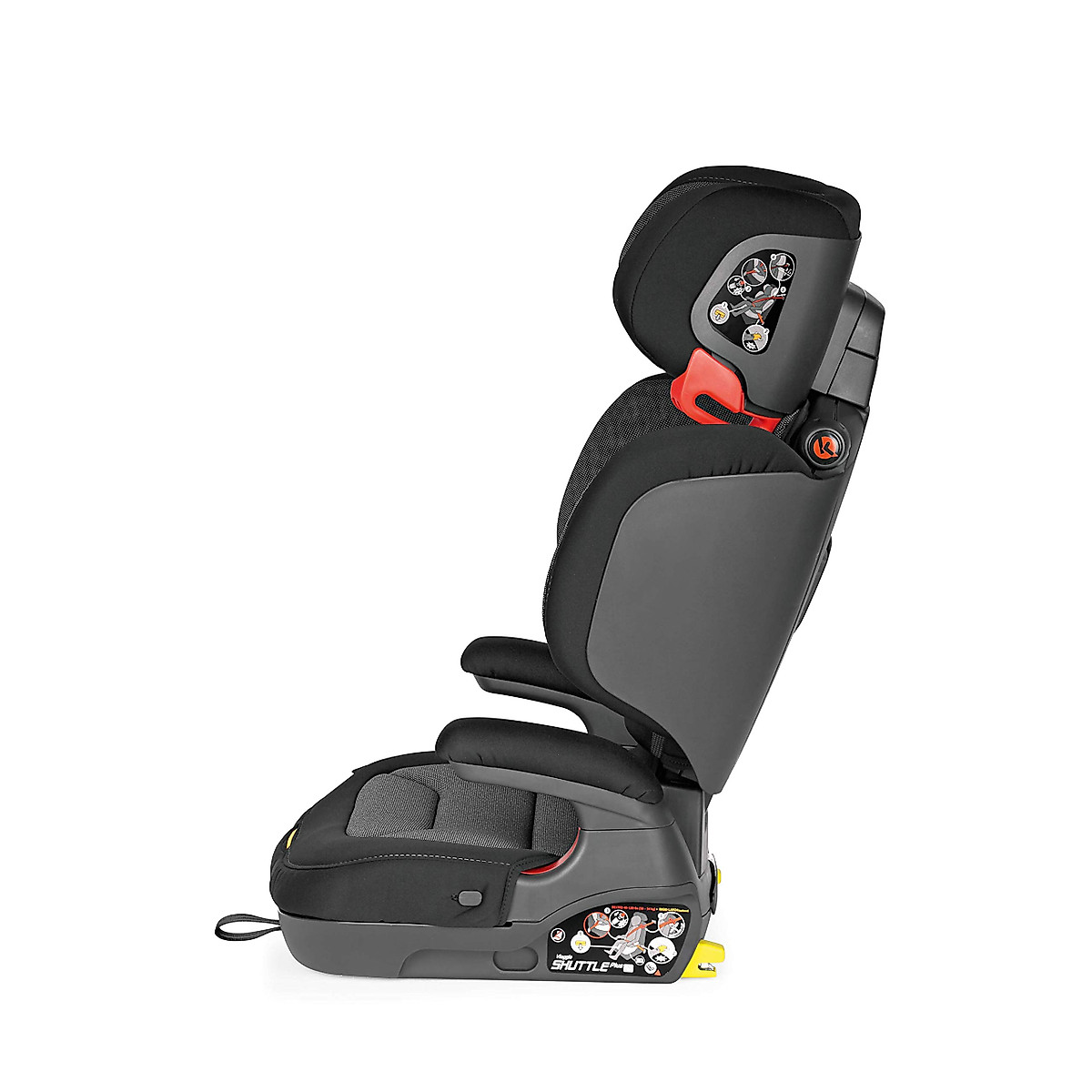 Peg Perego Viaggio Shuttle Plus 120 - Booster Car Seat - for Children from 40 to 120 lbs - Made in Italy - Crystal Black (Black)