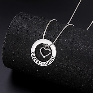TEAMER Love Cheerleading Pendant Cheer Cheerleader Necklace Sprots Jewelry for Women Female
