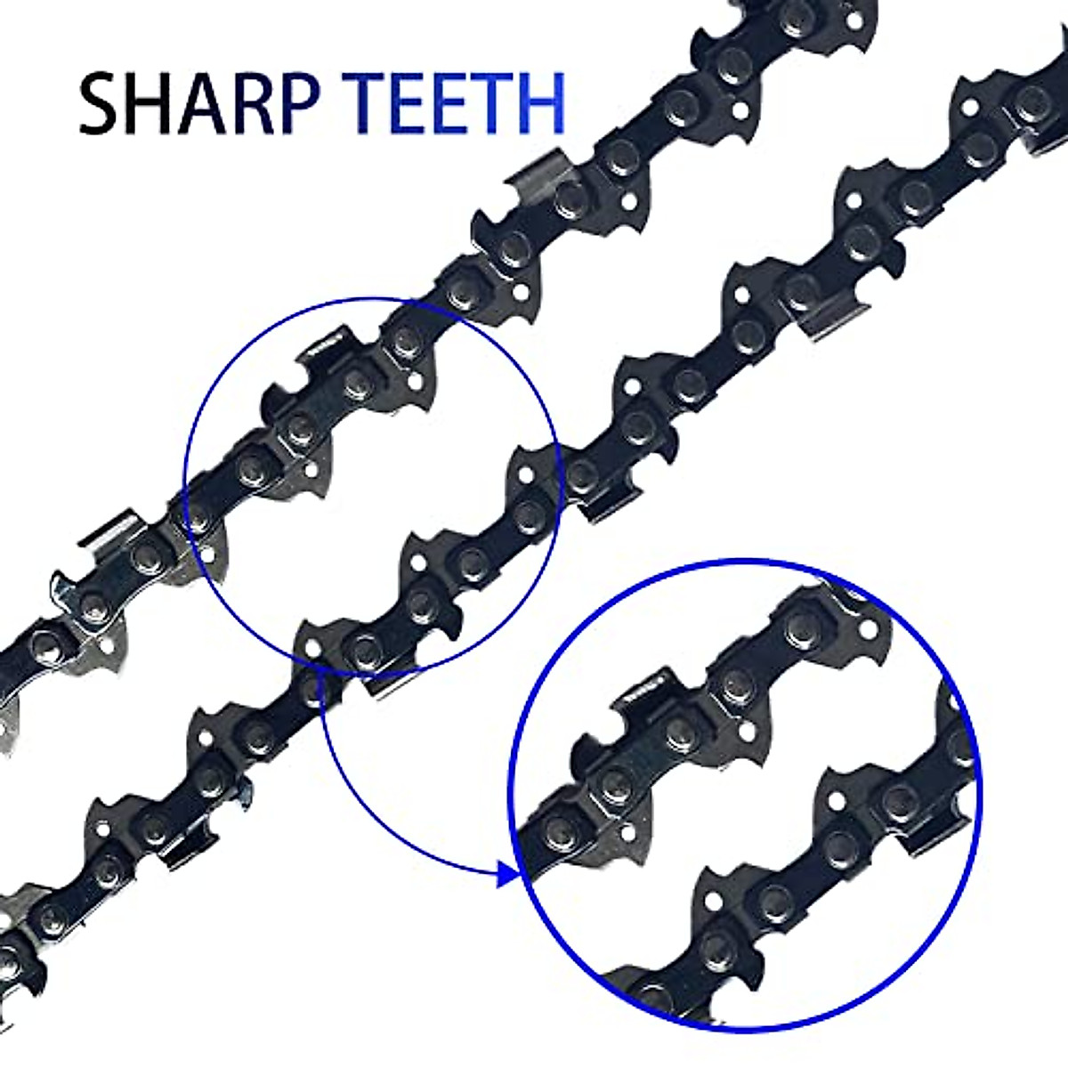 Opuladuo 2PC 8 Inch Chainsaw Chain, 8" Replacement Chain for Black & Decker LPP120, LPP120B Pole Saw and More - 3/8" - .043" - 34 Drive Links