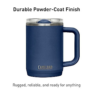CamelBak Thrive Leak-Proof 16 oz Mug, Insulated Stainless Steel - For travel, coffee, tea, hot beverages - Spill Proof - Cup-holder Compatible, Navy
