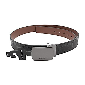 Coach Men's Plaque Buckle Cut-To-Size Reversible Belt, 38mm