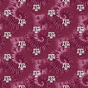 Texas A&M Cotton Fabric by Sykel-Licensed Texas A and M Aggies Tye Dye Cotton Fabric