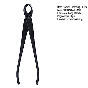 Saterkali Spherical Cutting Head Pruning Shears, Concave Cutter Carbon Steel Bonsai Potted Plants Edge Cutter Bonsai Tools Garden Tools for Bonsai, Gardening, Trimming, Plants Black