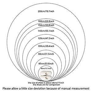 ECYC Ltd Fluffy Faux Fur Round Rugs Fuzzy Plush Area Rug Non Slip Shaggy Bedroom Carpet Soft Circle Rug Indoor Area Rugs Fluffy Pet Mat for Bedroom Kids Room Living Room Home Decor, 3.3 x 3.3 Feet