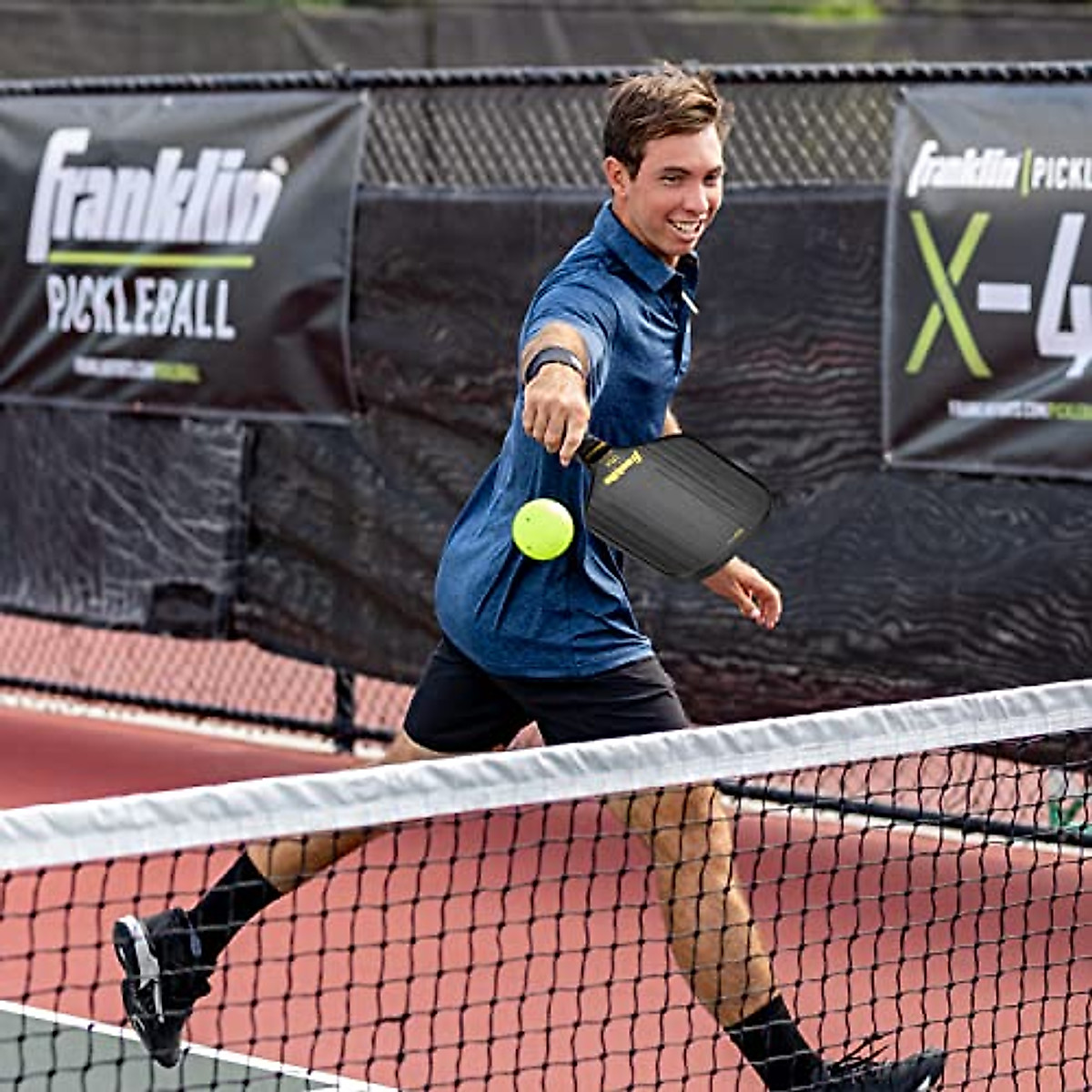 Franklin Sports Pro Pickleball Paddles - Signature Series Carbon Fiber Pickleball Paddle - USA Pickleball (USAPA) Approved Tournament Pickleball Paddle - 17mm Polypropylene Core Pro Racket - Black