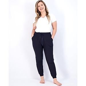 Real Essentials Women's Lounge Jogger Soft Teen Sleepwear Pajamas Fashion Loungewear Yoga Pant Active Athletic Track Running Workout Casual wear Ladies Yoga Sweatpants Pockets, Set 3, S, Pack of 3