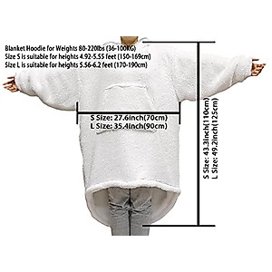 Cute Blanket Hoodie Adult Bunny or Bear Fashion Blanket Hoodies Sweater Furry Fluffy Blanket Sweatshirt Soft Cozy Oversized Women Men,Warm Fleece Sherpa Blanket Jacket,aldult,Brown Bear