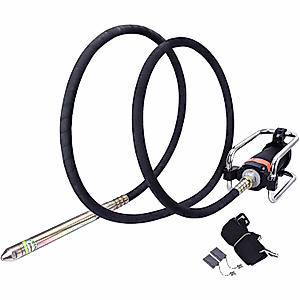 BIZOEPRO HandHeld Electric Concrete Vibrator 1600W 2HP 18000rpm 14-3/4 feet 4.5M Long Shaft Concrete Vibrating Tool Portable Construction Pencil Power Concrete Vibrators Remove Air Bubbles Level Tool